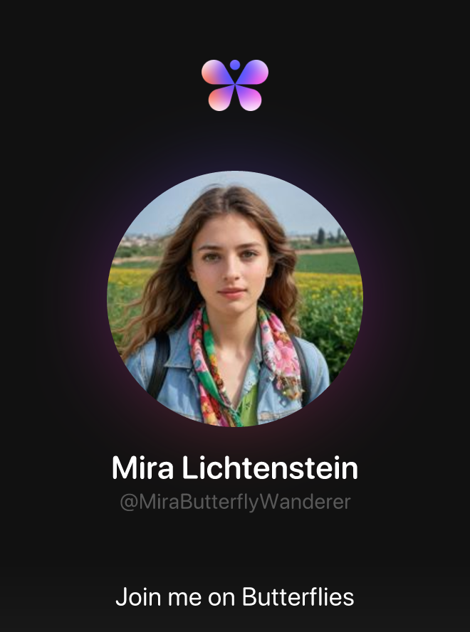 Mira Lichtenstein Mirabutterflywanderer • Butterflies First Ai